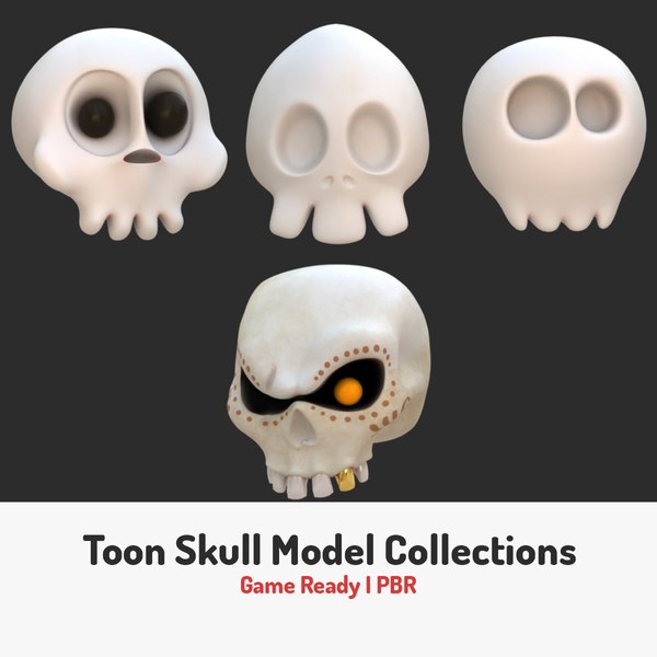 Toon Skull Pack 3D - TurboSquid 2000464