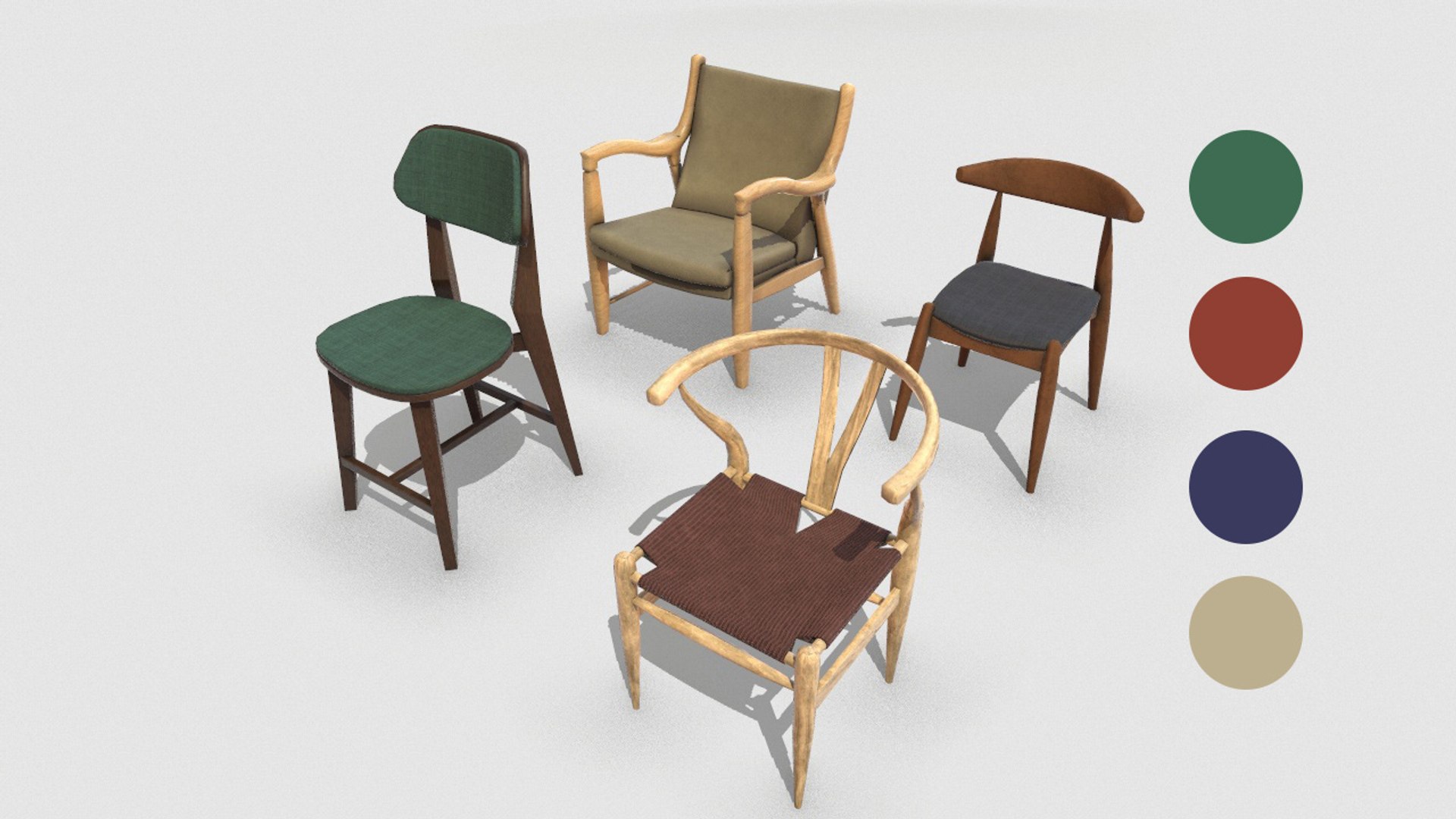 Realistic Wooden Armchair Chair 3D Model - TurboSquid 1520750