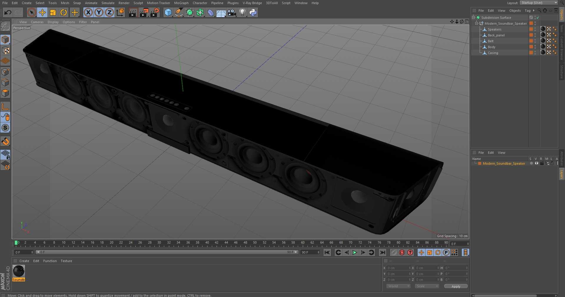 Modern Soundbar Speaker 3D Model - TurboSquid 2221464