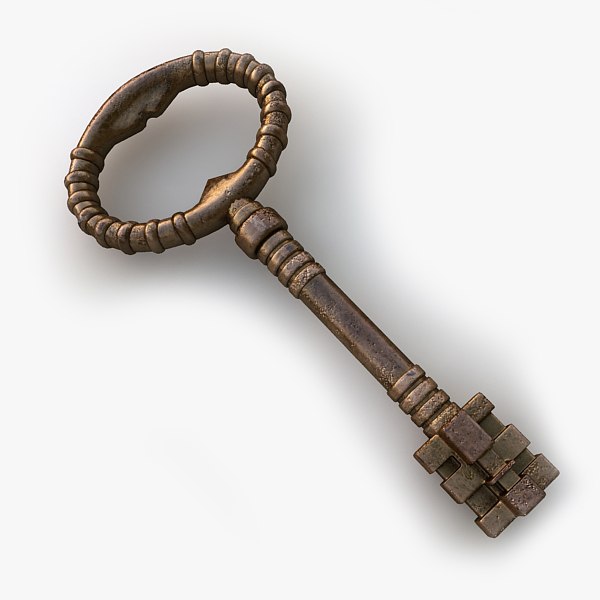 3d model key steampunk