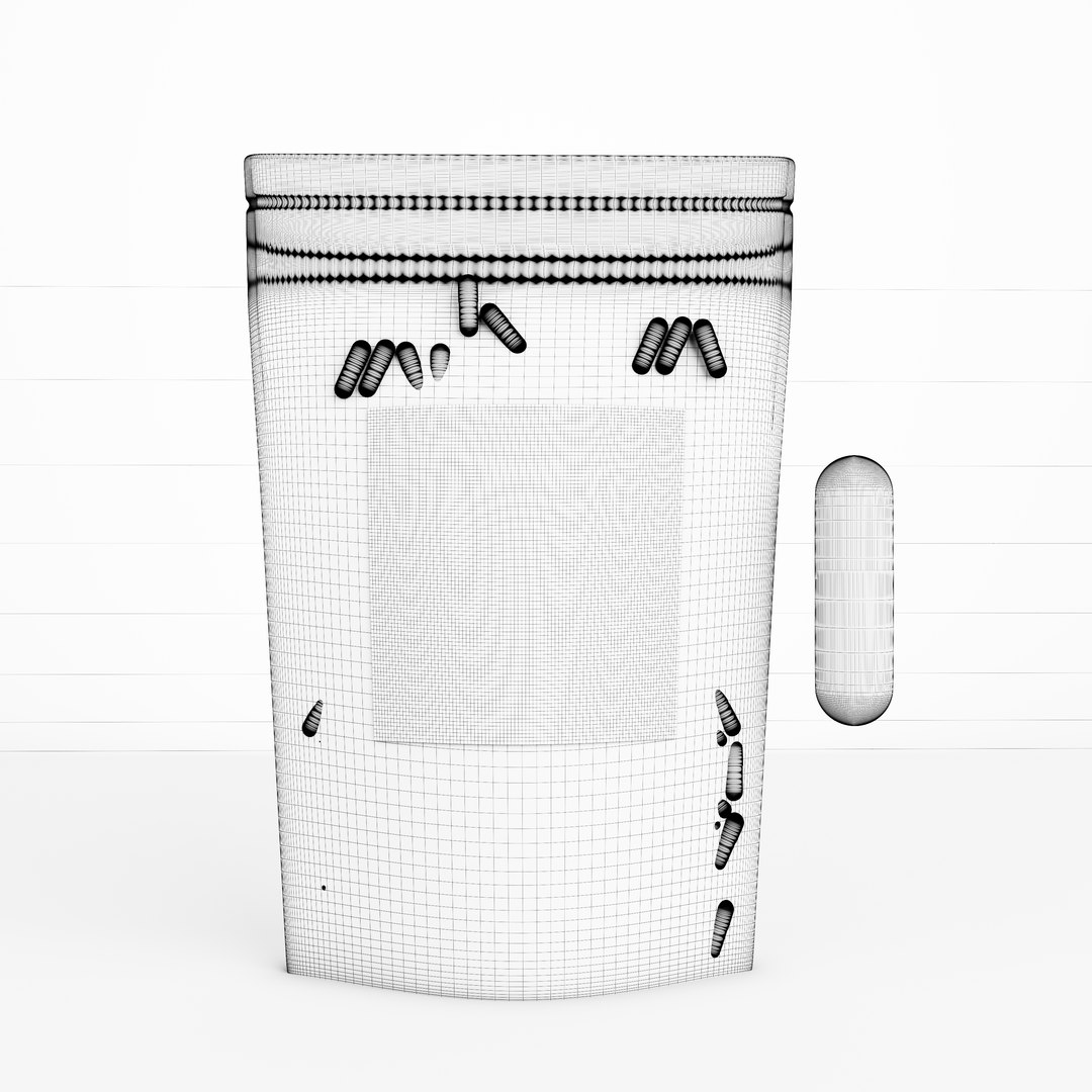 Transparent Pouch Bag With Capsules - 3D Model Ready To Render Inside ...