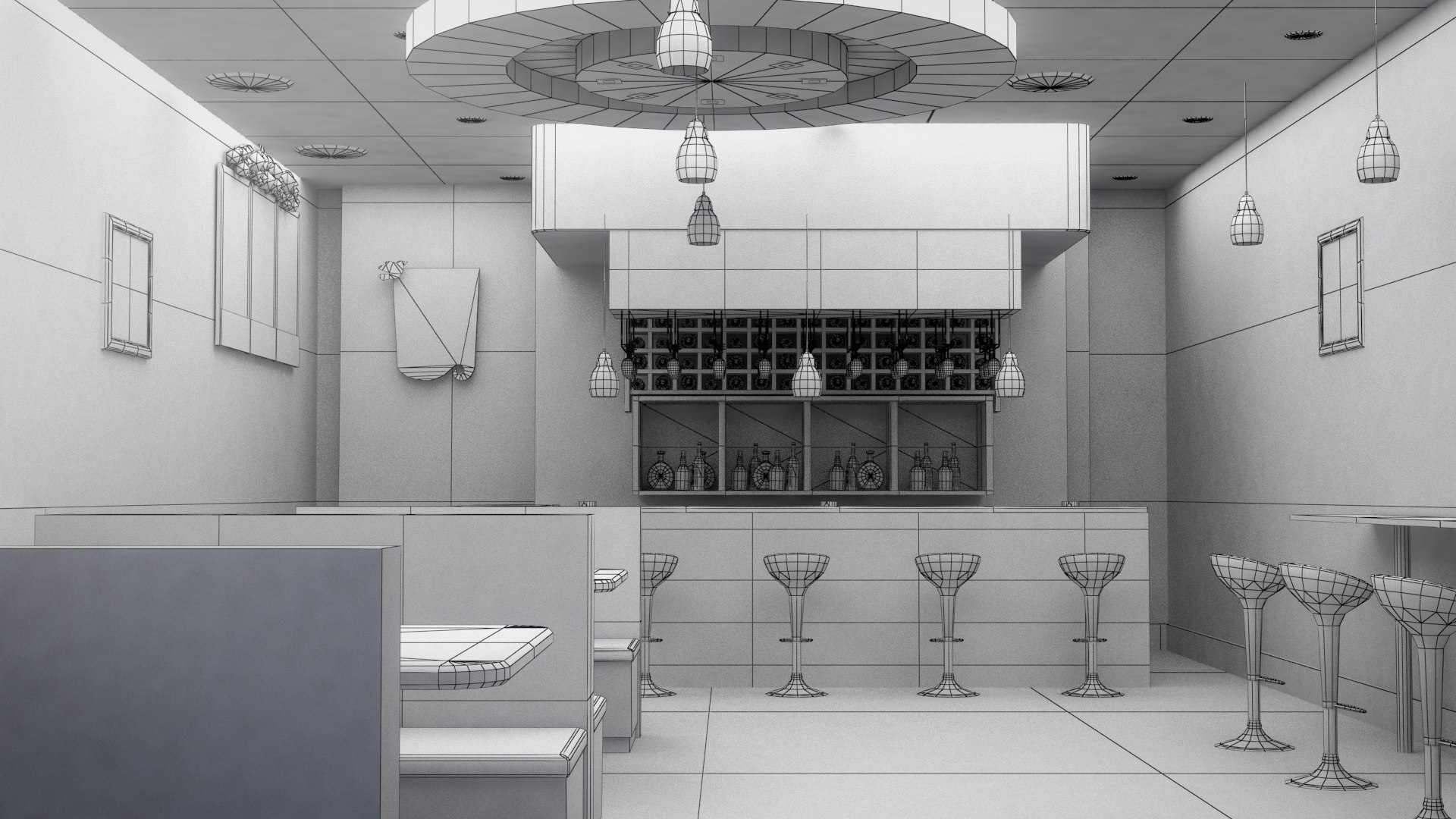 3D TW Street With Bar - TurboSquid 2211286