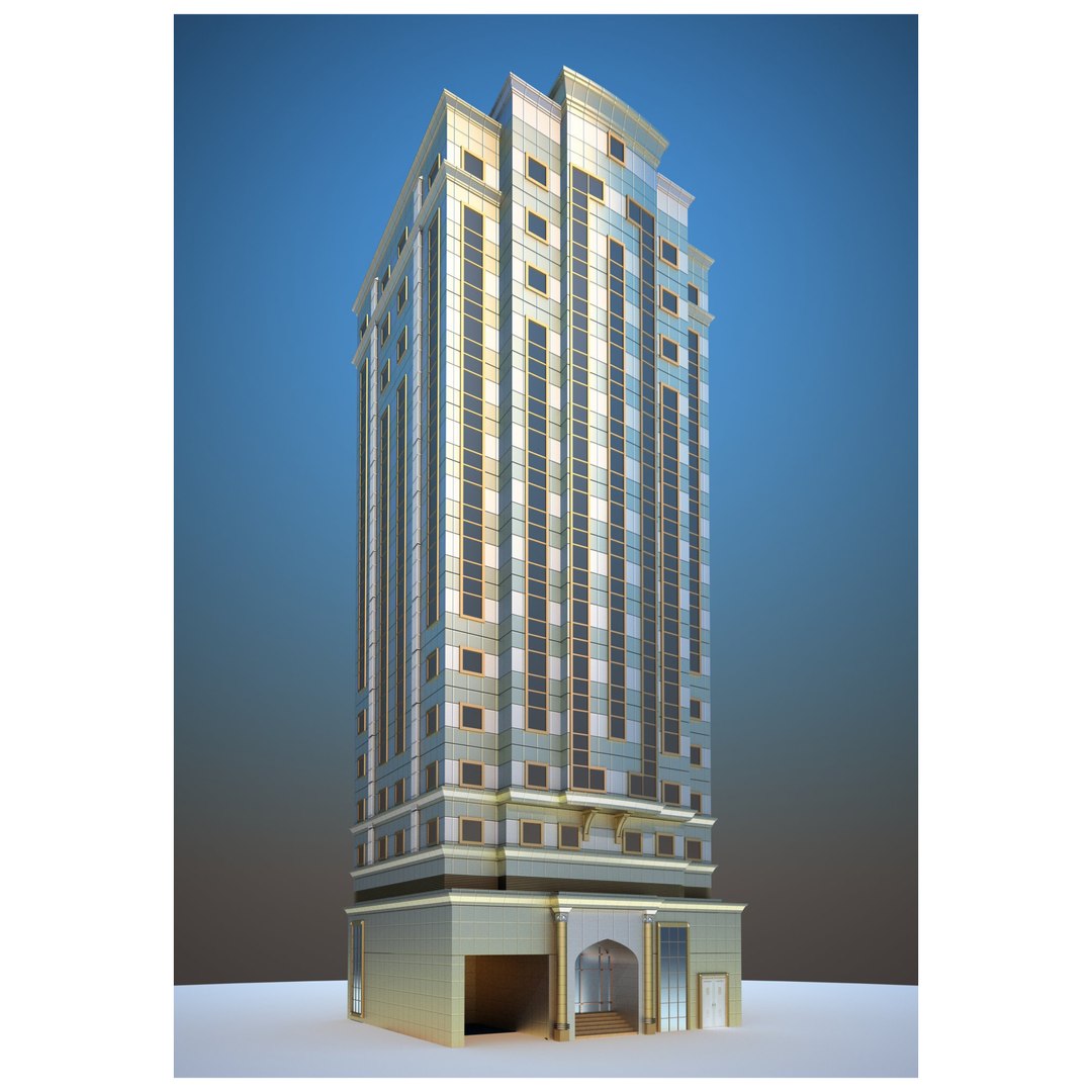 3D Model Hotel - Residential Apartment Building 2 3D Model4 - TurboSquid 2207537