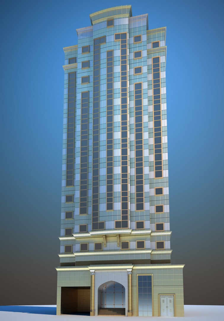 3D Model Hotel - Residential Apartment Building 2 3D Model4 - TurboSquid 2207537