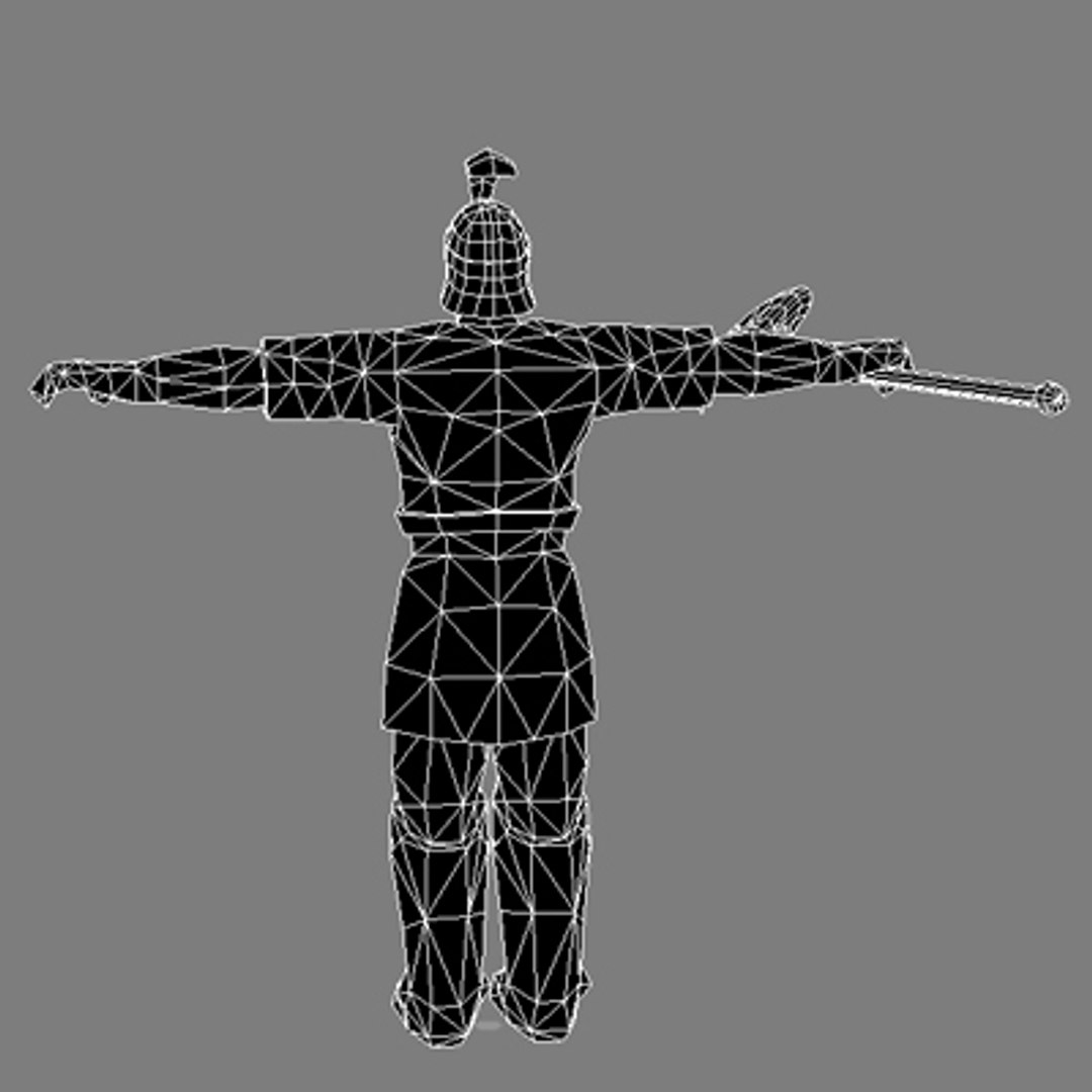 3d model armoured - human male