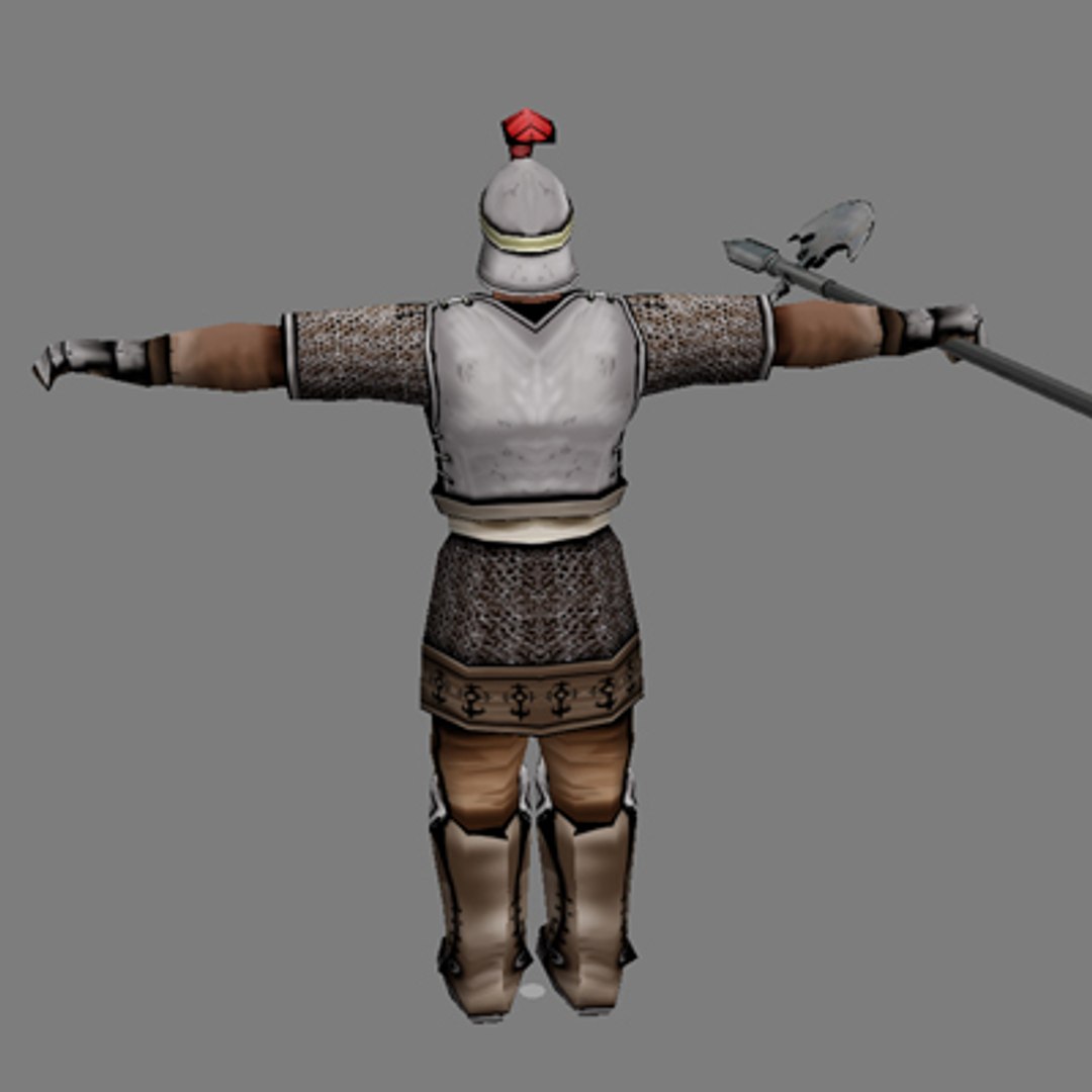 3d model armoured - human male