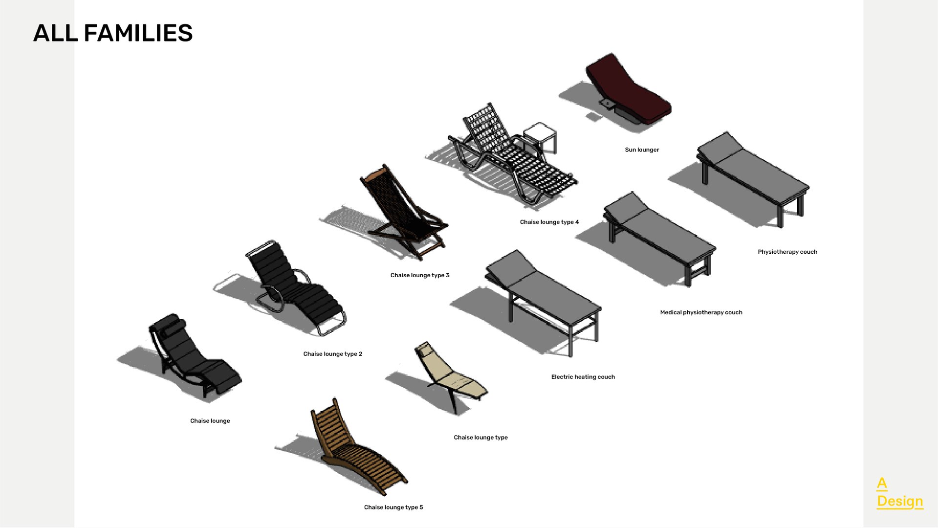 3D Sunbeds - Pack Of Revit Families - TurboSquid 2017235