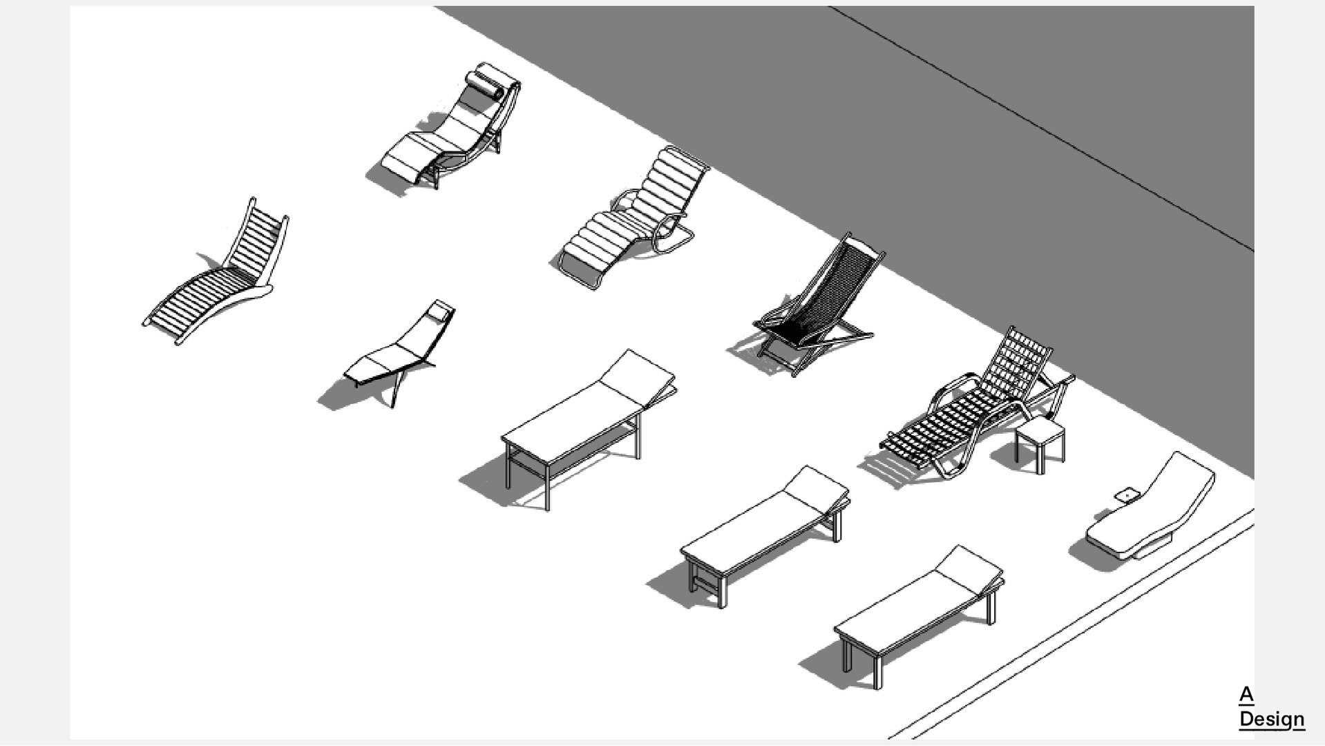 3D Sunbeds - Pack Of Revit Families - TurboSquid 2017235