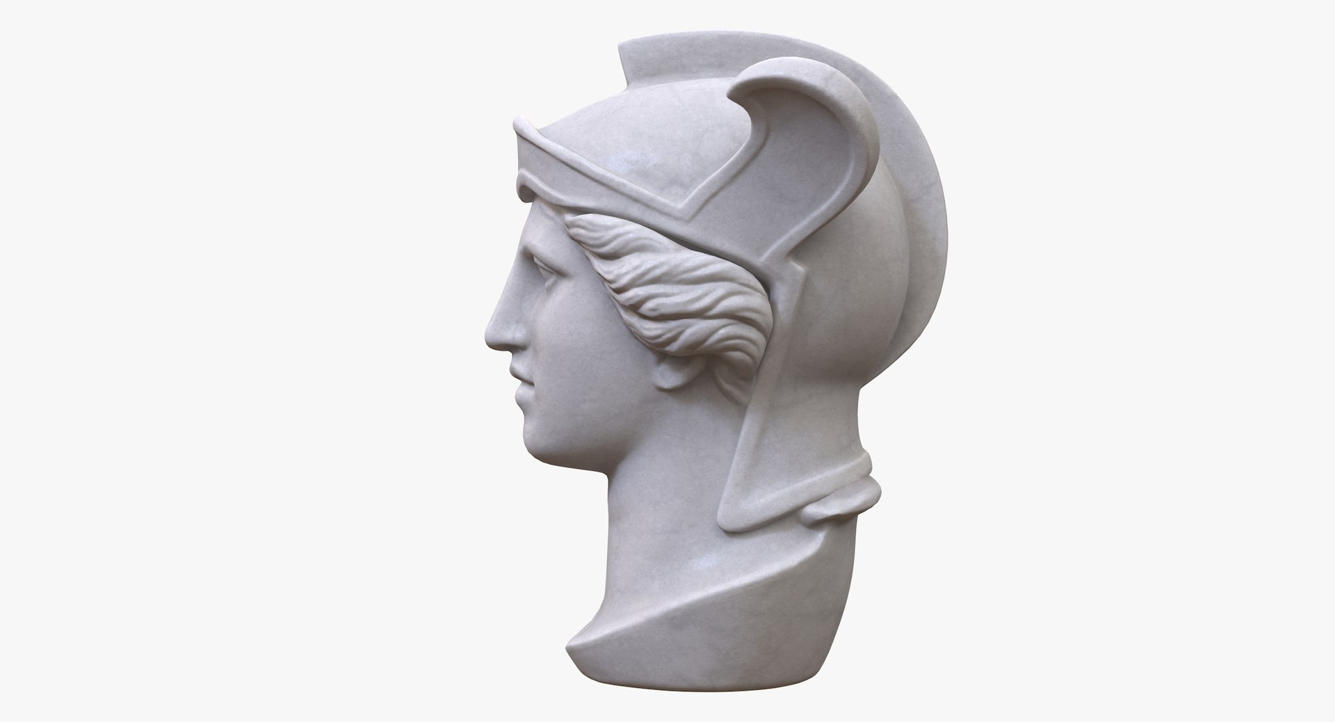 Athena Head Marble 3D model - TurboSquid 2131778
