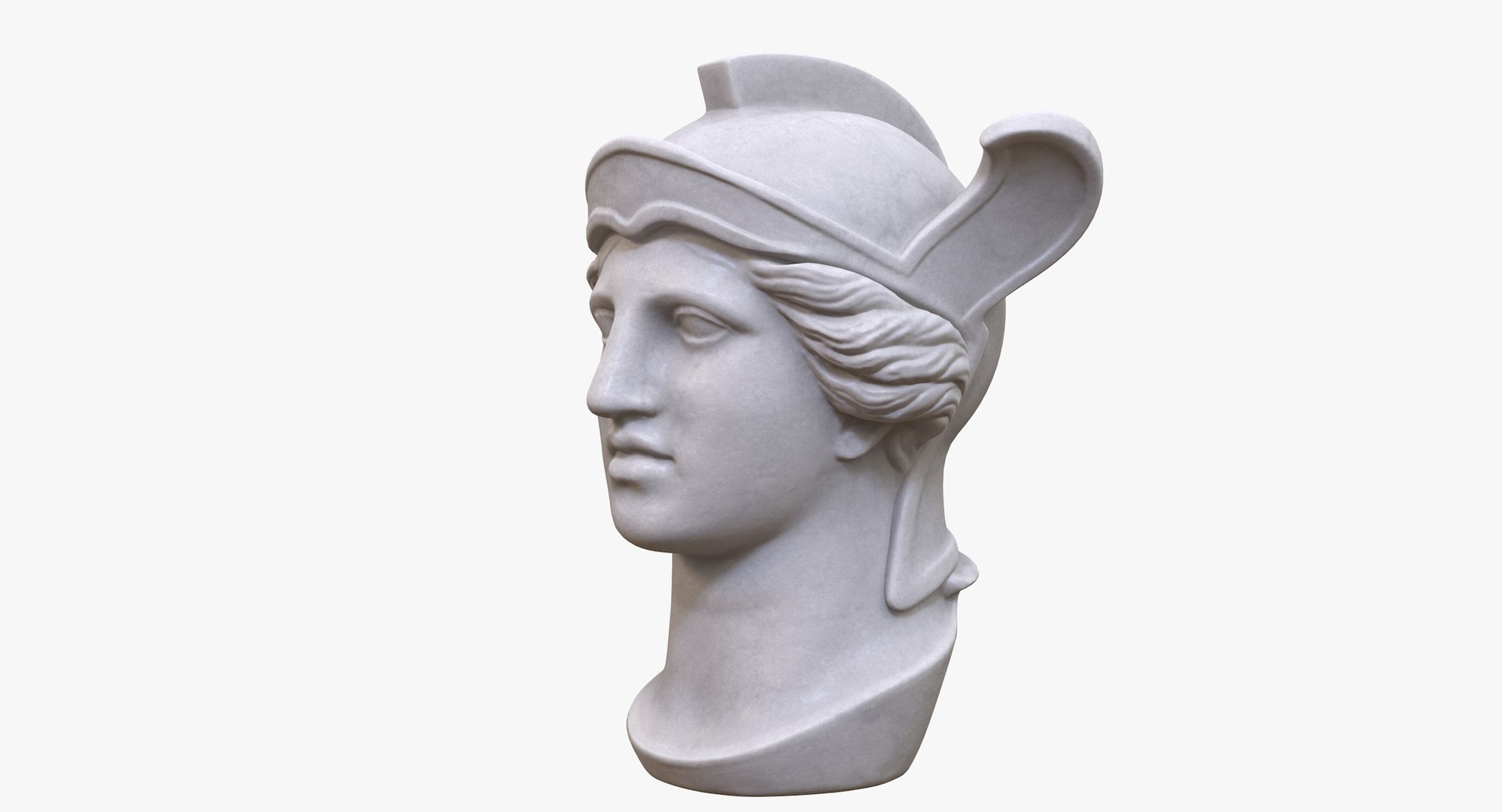 Athena Head Marble 3D model - TurboSquid 2131778