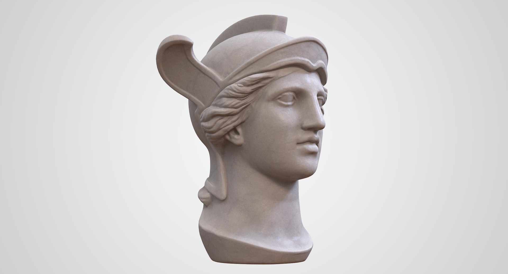 Athena Head Marble 3D model - TurboSquid 2131778