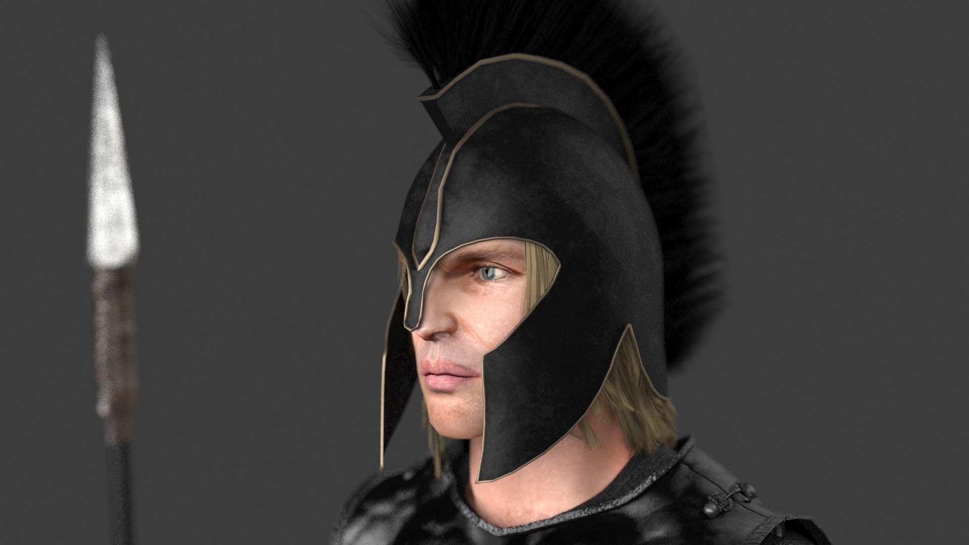 Achilles Black 3D Model - TurboSquid 1816349