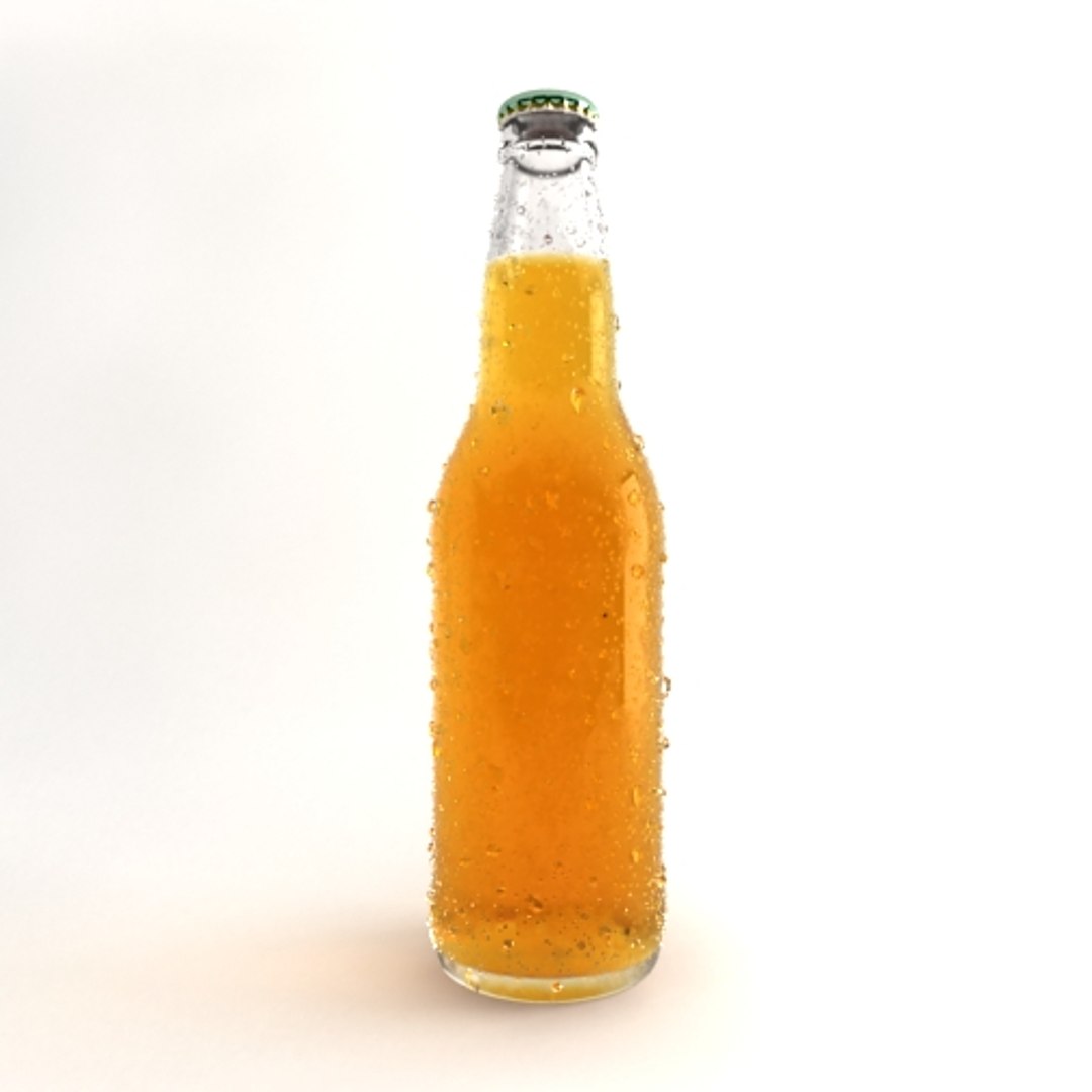 3d frozen bottle beer