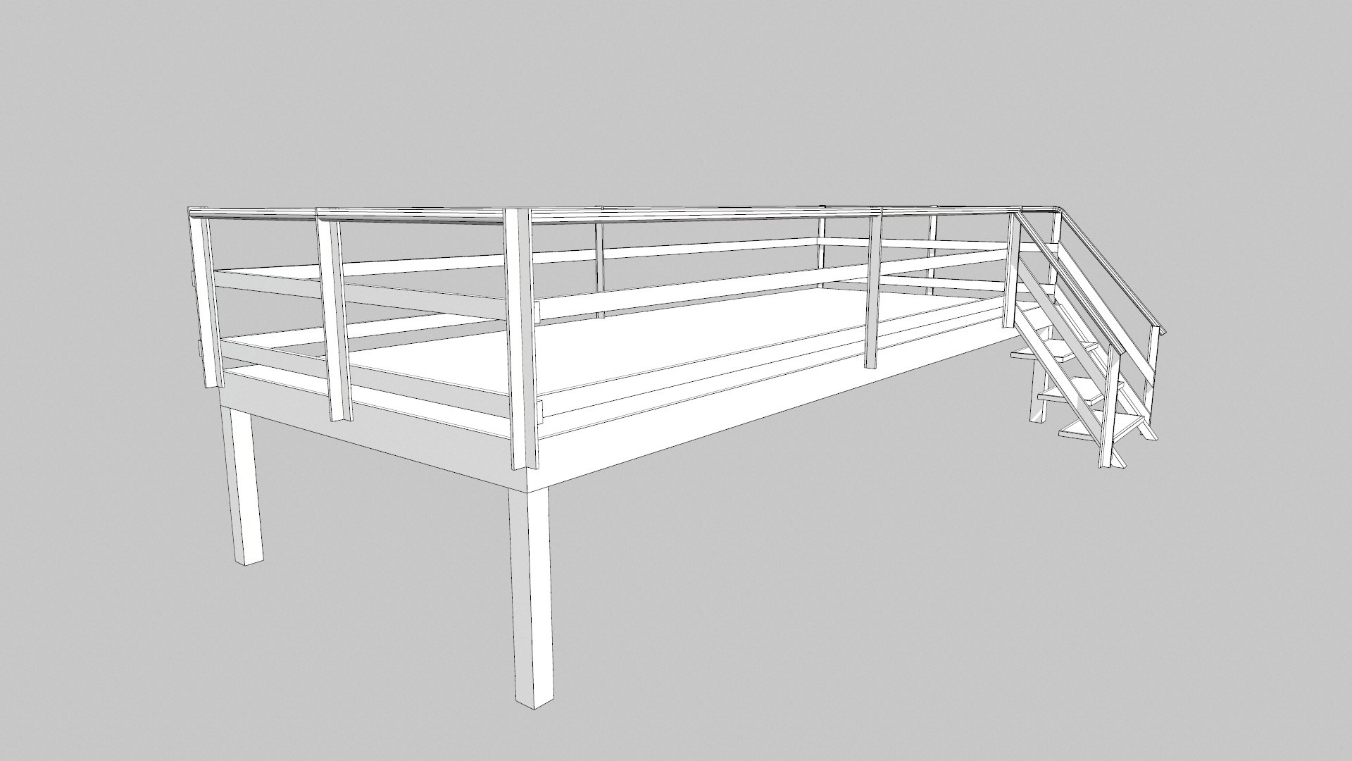 Metal Platform Structure 3D Model - TurboSquid 2326842