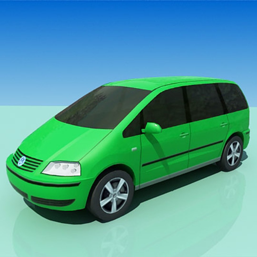 low-poly sharan 3d max