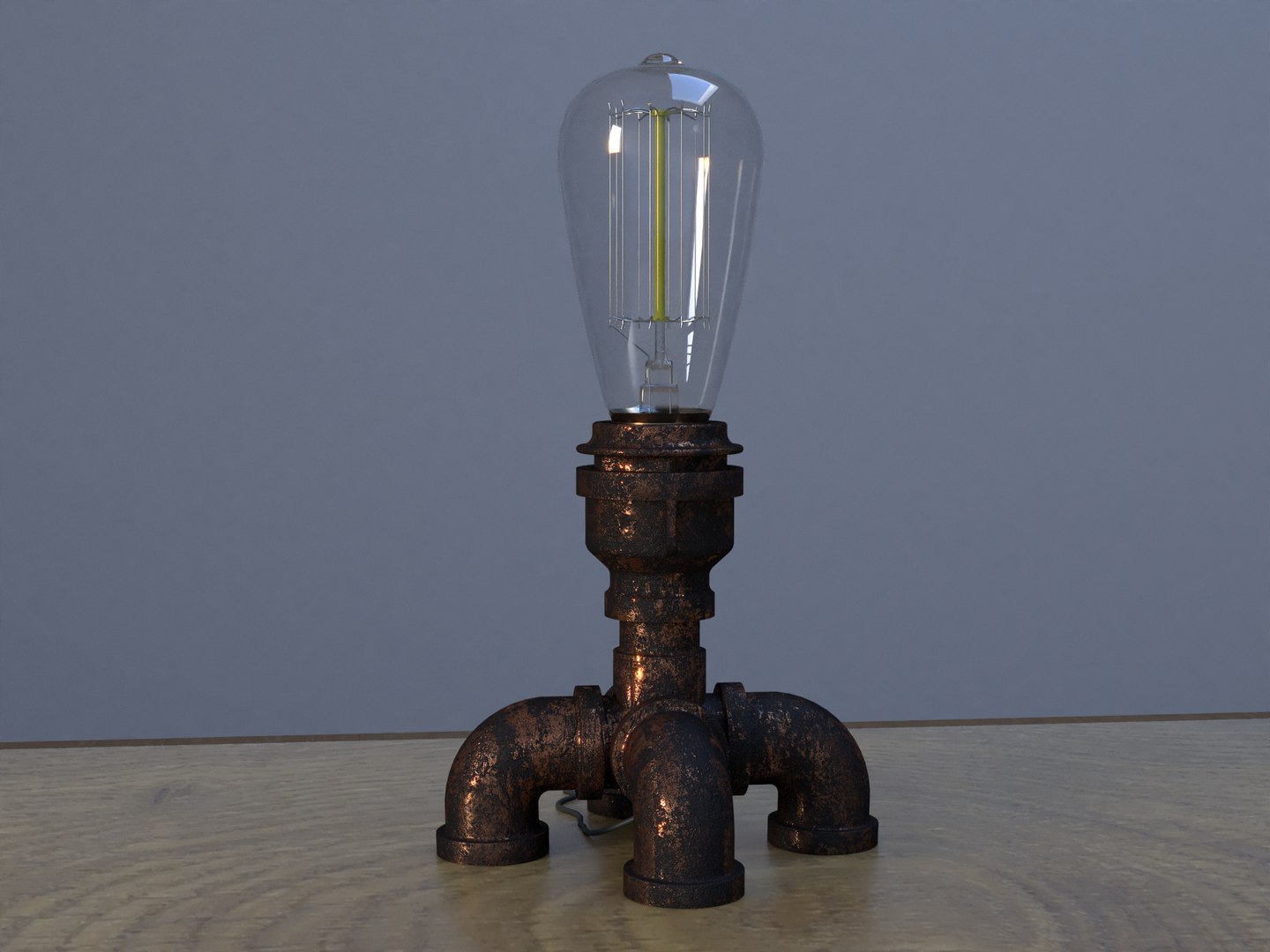 Table lamp design rusty 3D model - TurboSquid 1992518
