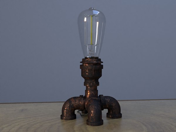 Table lamp design rusty 3D model - TurboSquid 1992518