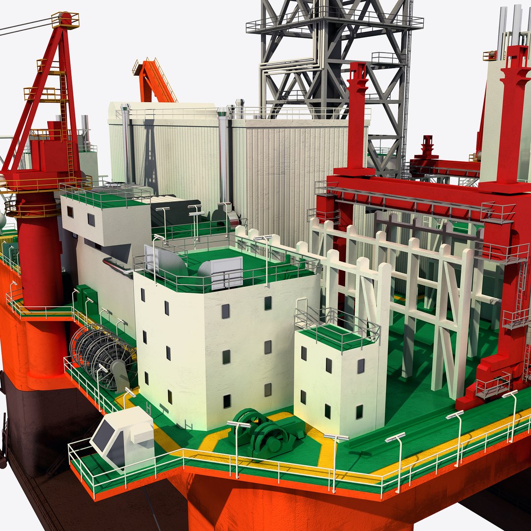 3d Model Oil Rig Platform 1