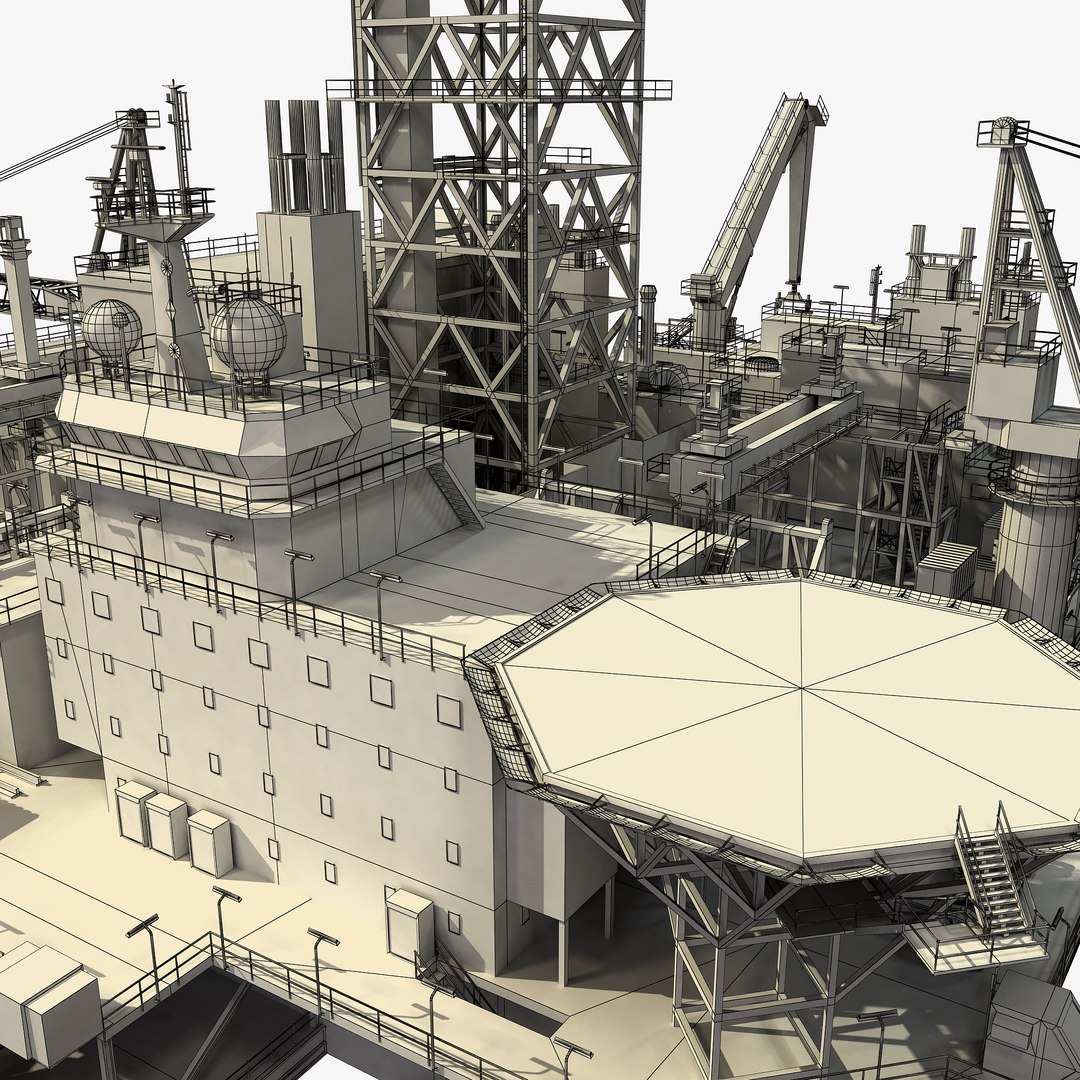 3d Model Oil Rig Platform 1