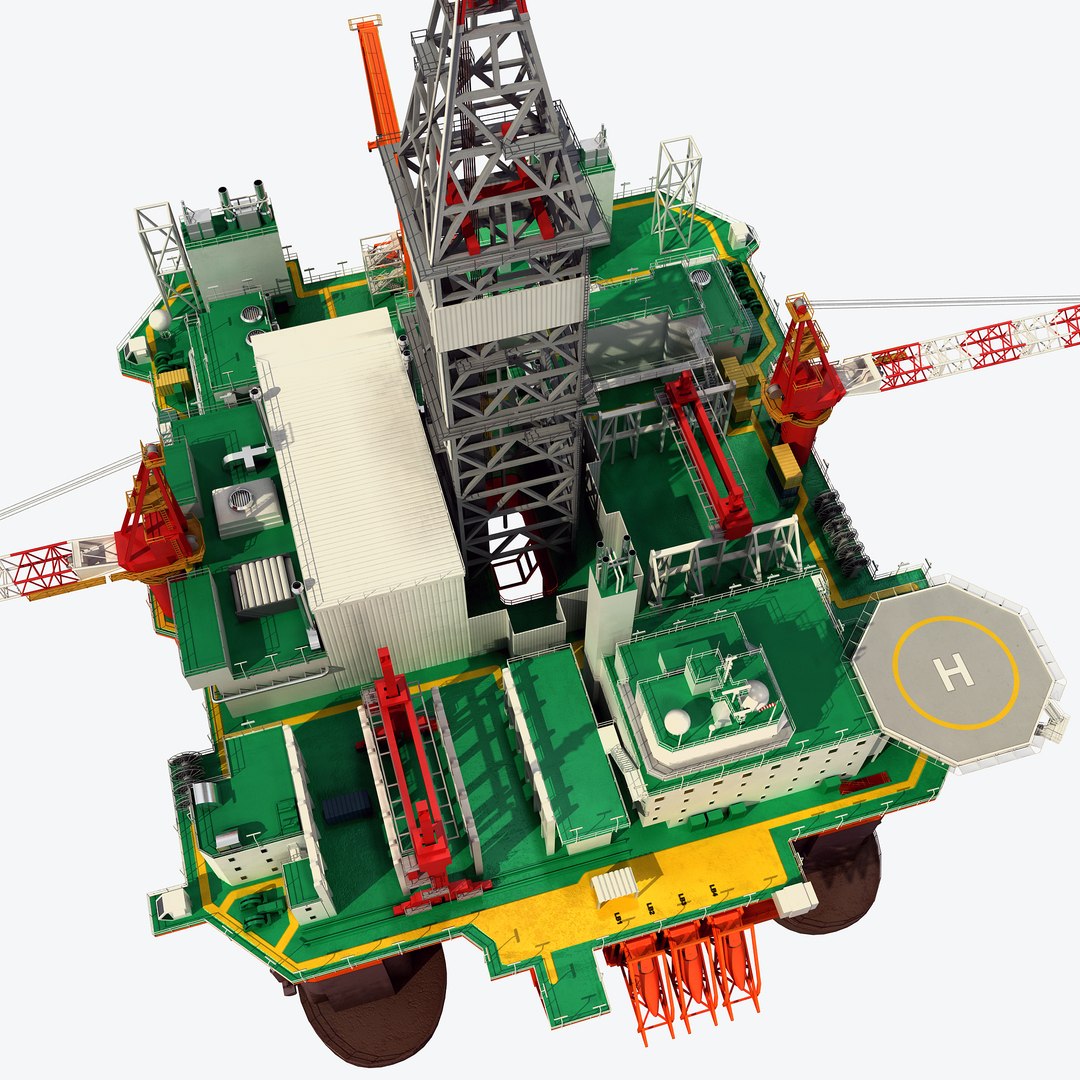 3d Model Oil Rig Platform 1
