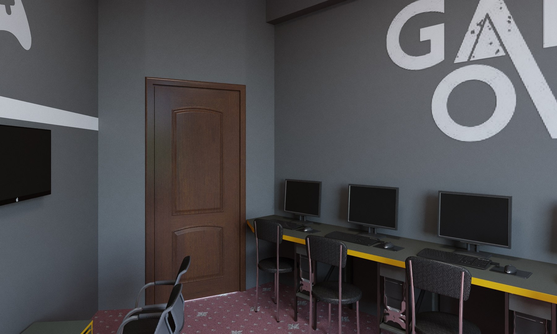 3D Pc Room Corona Design - TurboSquid 1710559