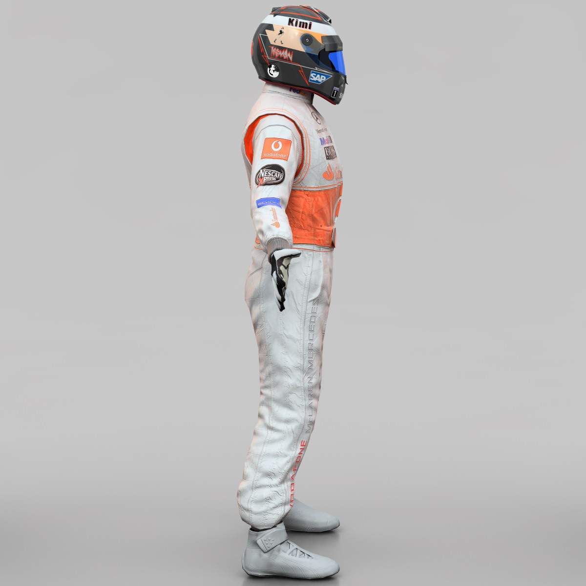 racing driver mercedes 3d 3ds