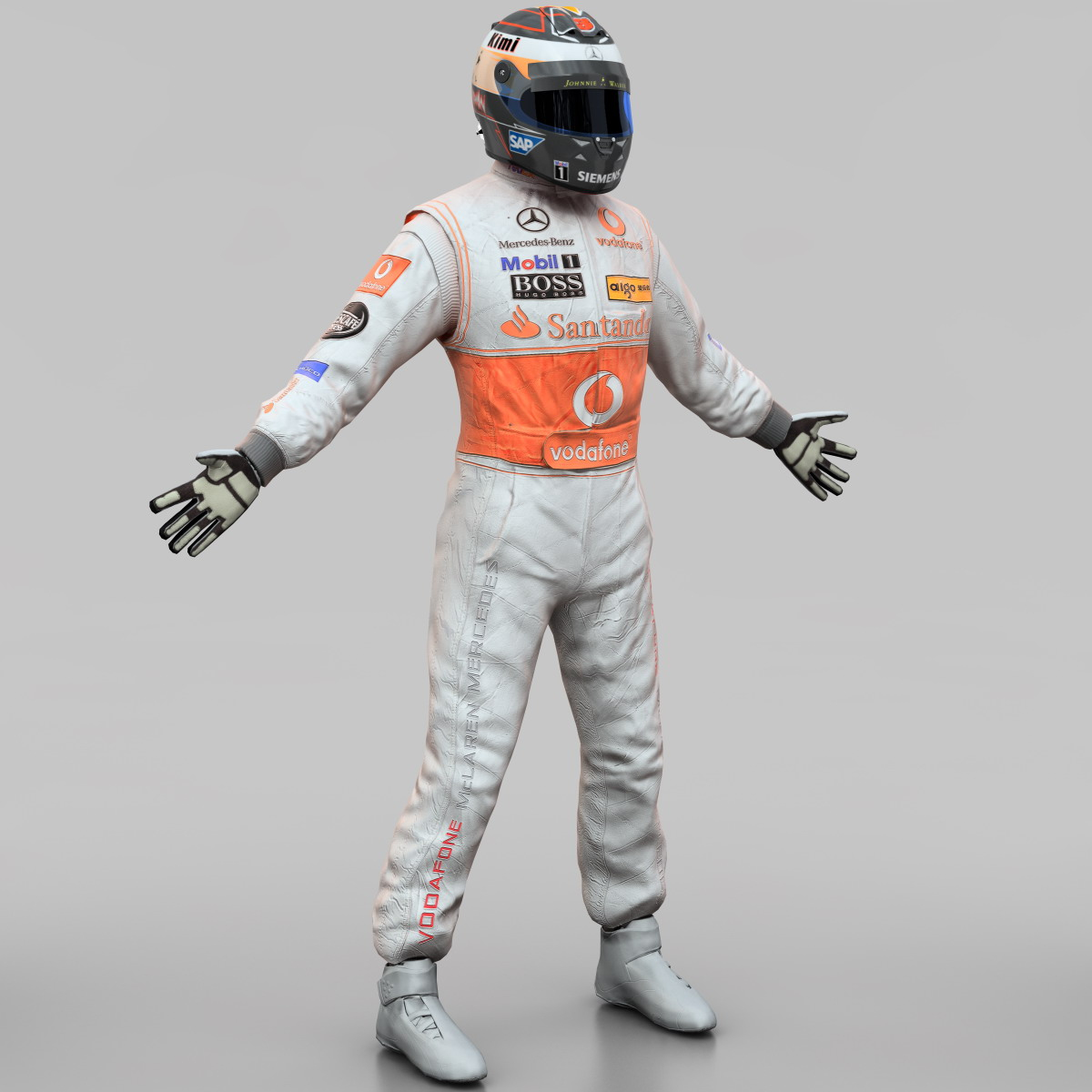 racing driver mercedes 3d 3ds