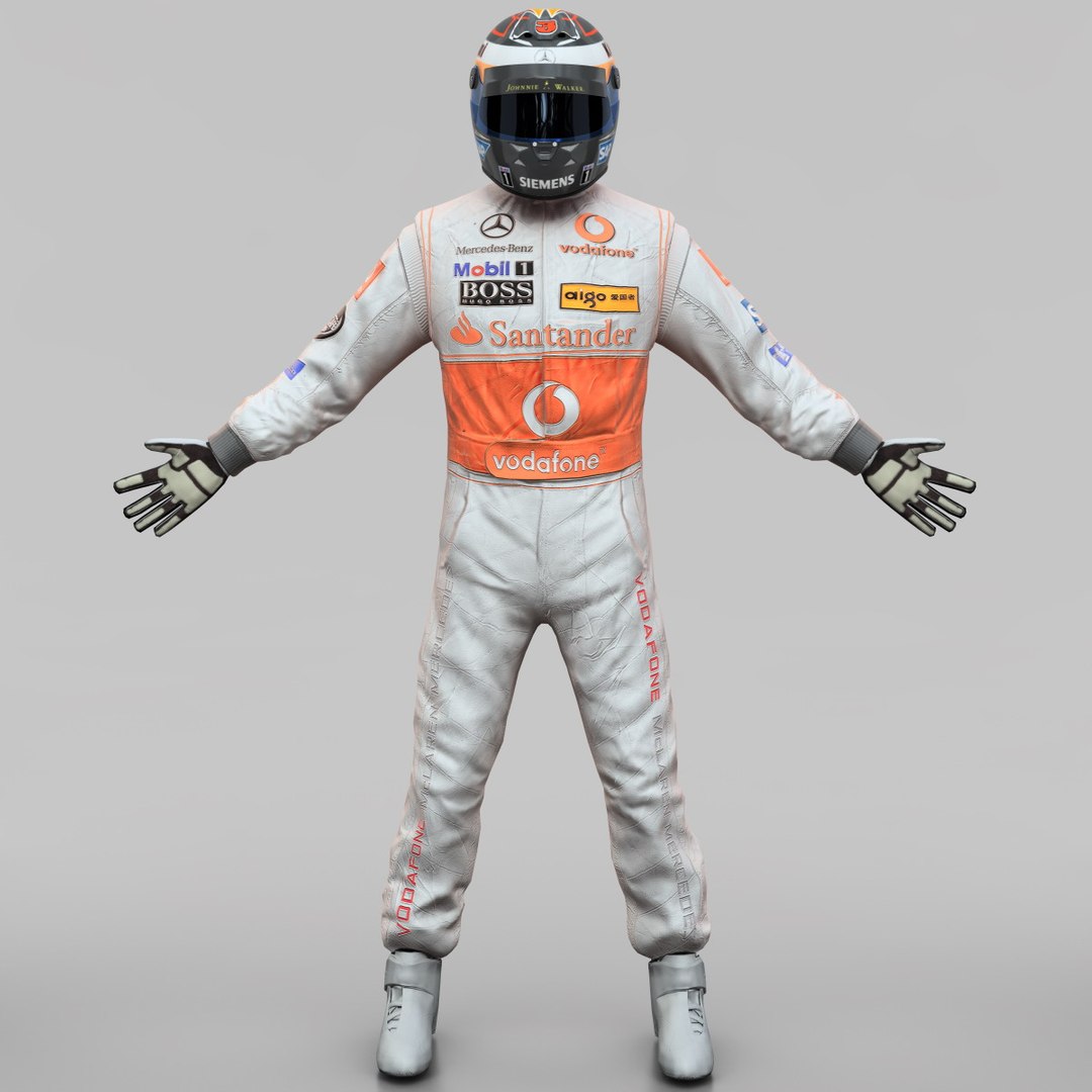 racing driver mercedes 3d 3ds