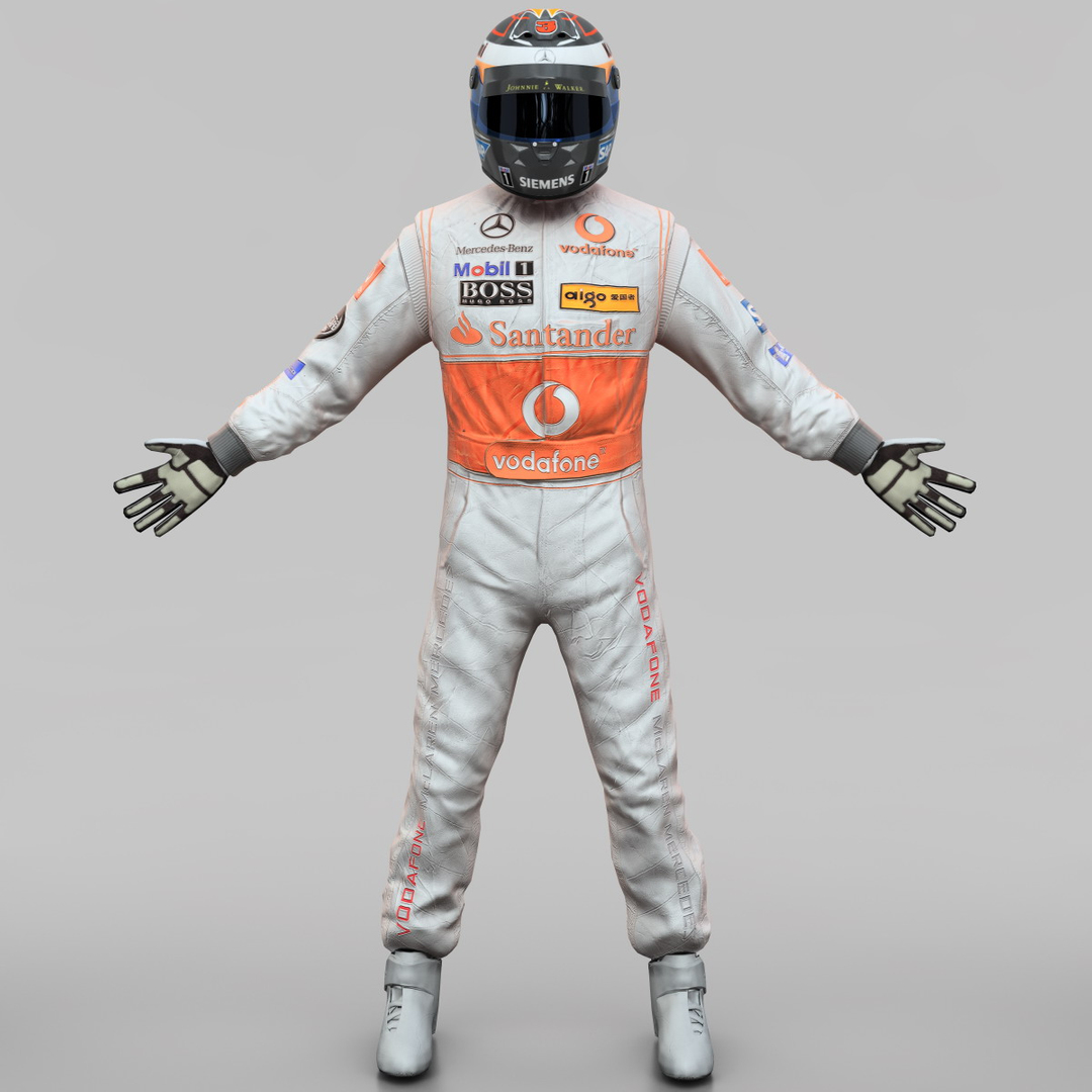 racing driver mercedes 3d 3ds