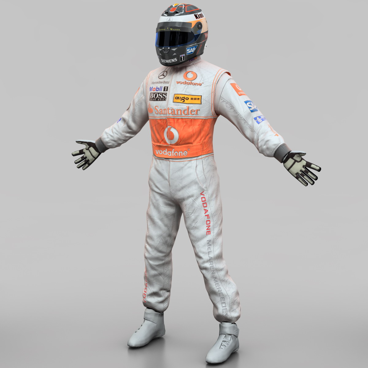 racing driver mercedes 3d 3ds