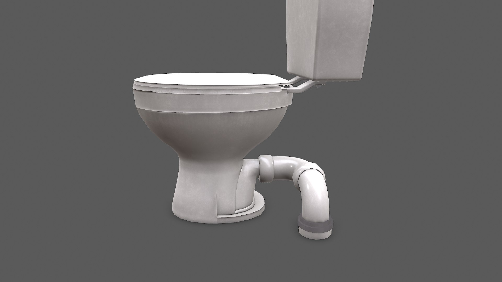 3D Old Bathroom Toilet Low-poly PBR Model - TurboSquid 2512161