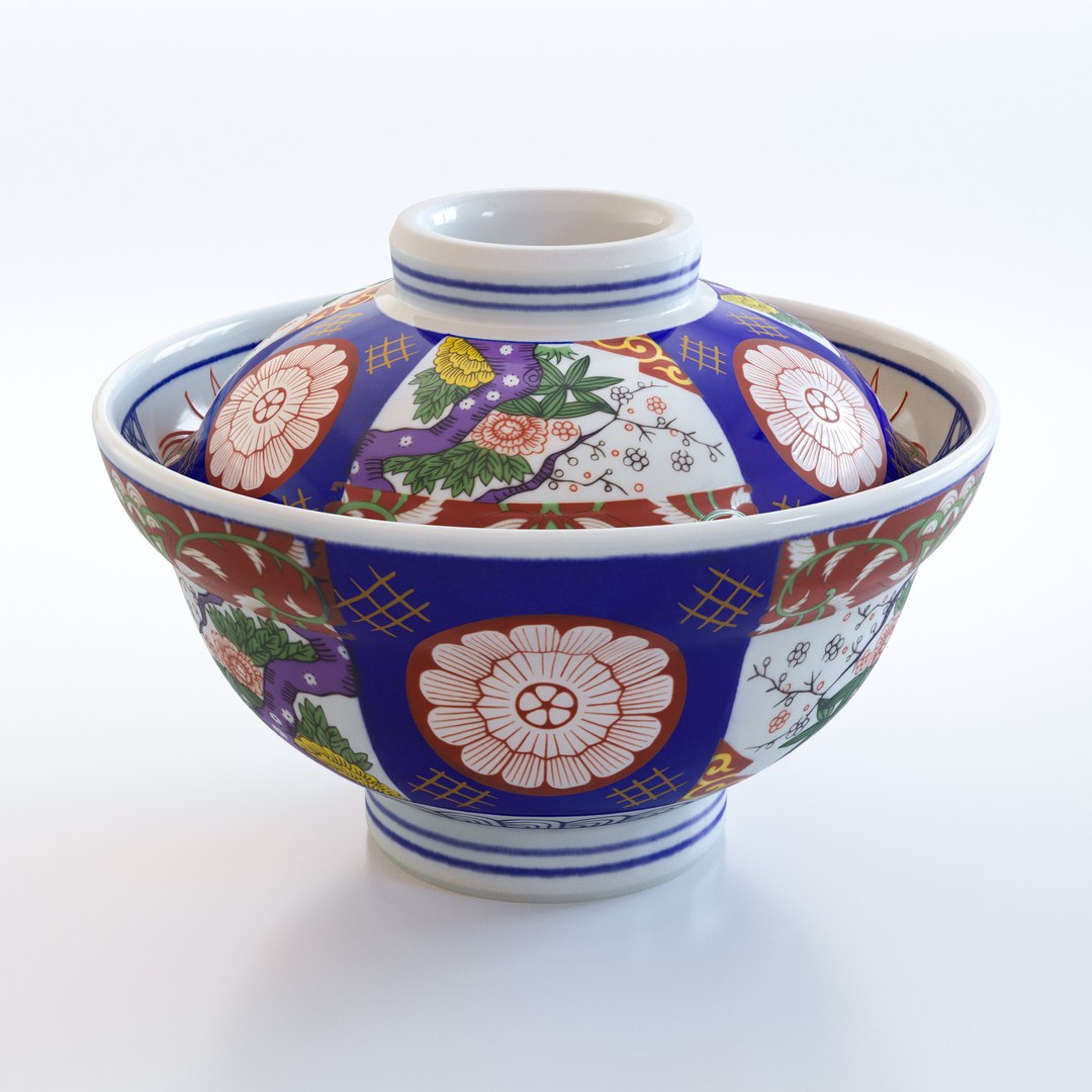 3D Gyudon And Donburi Bowl With Lid - Japanese Beef Rice Bowl ...