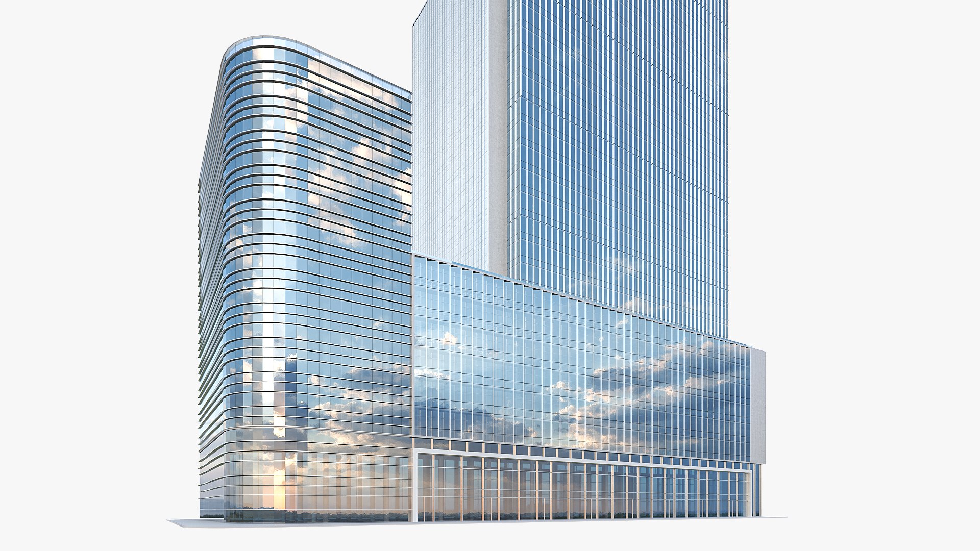 3D Office Tower Model - TurboSquid 1720232