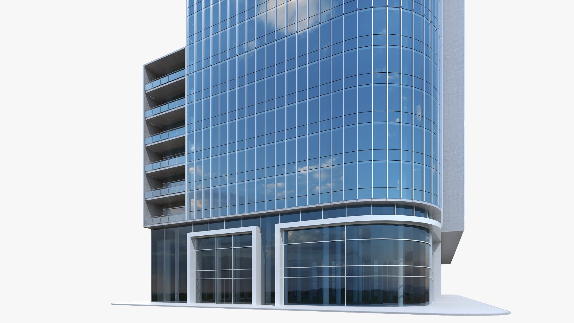 3D Office Tower Model - TurboSquid 1720232