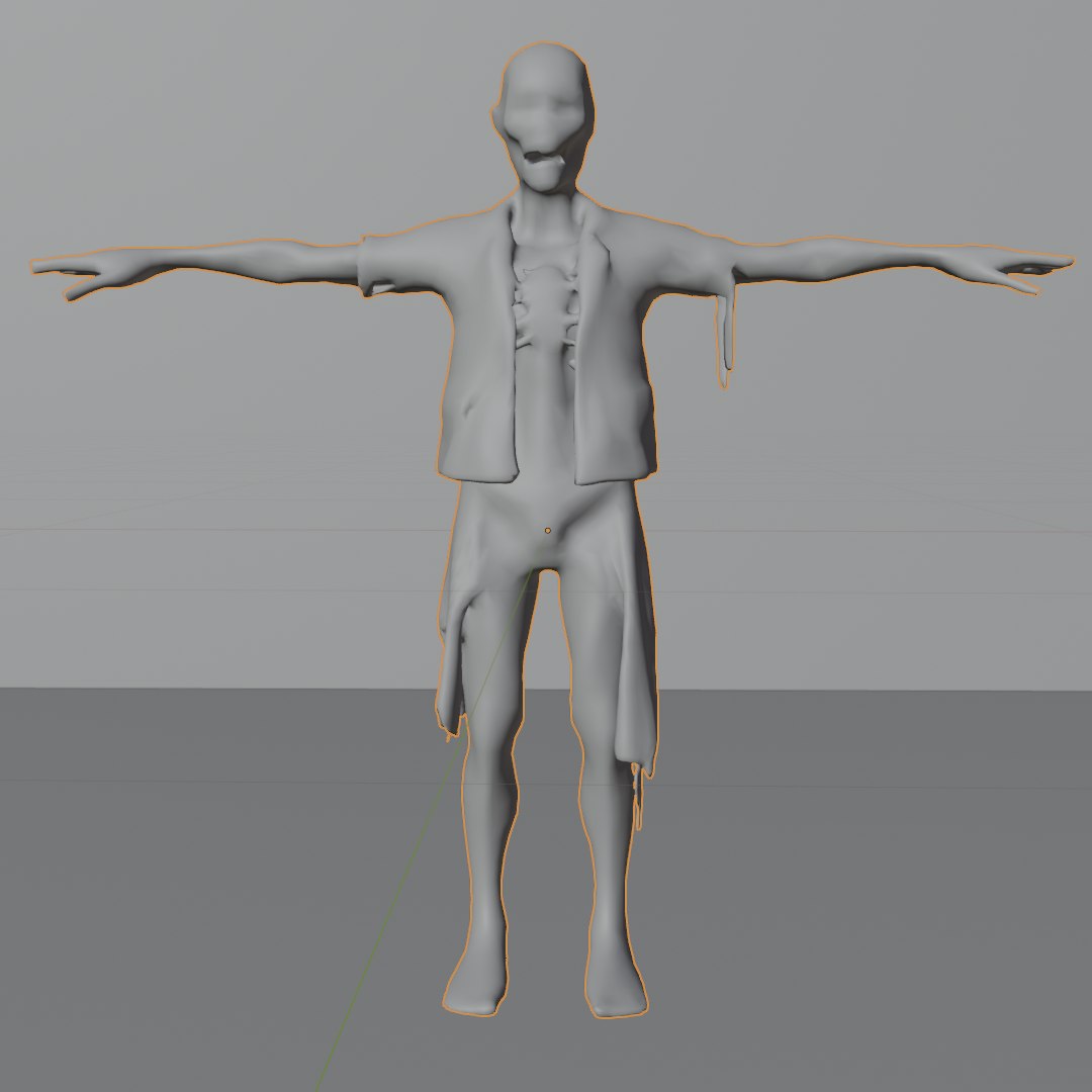 Realistic Zombie 3D Model Undead Horror Creature Game-Ready FBX OBJ 3D ...