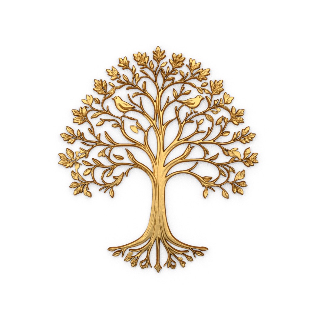 3D Model Decor Set Wall Panel Wall Tree Relief Mural CNC 46 ...