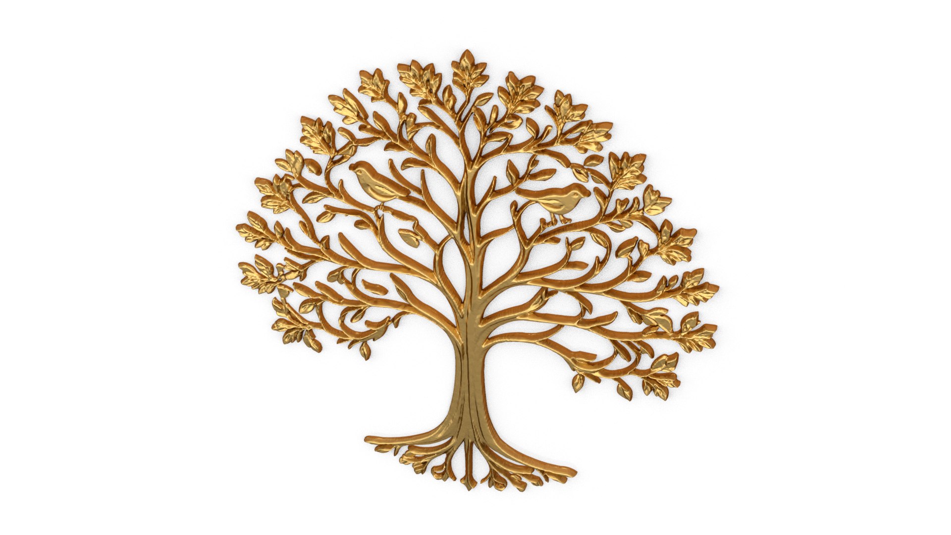 3D Model Decor Set Wall Panel Wall Tree Relief Mural CNC 46 ...