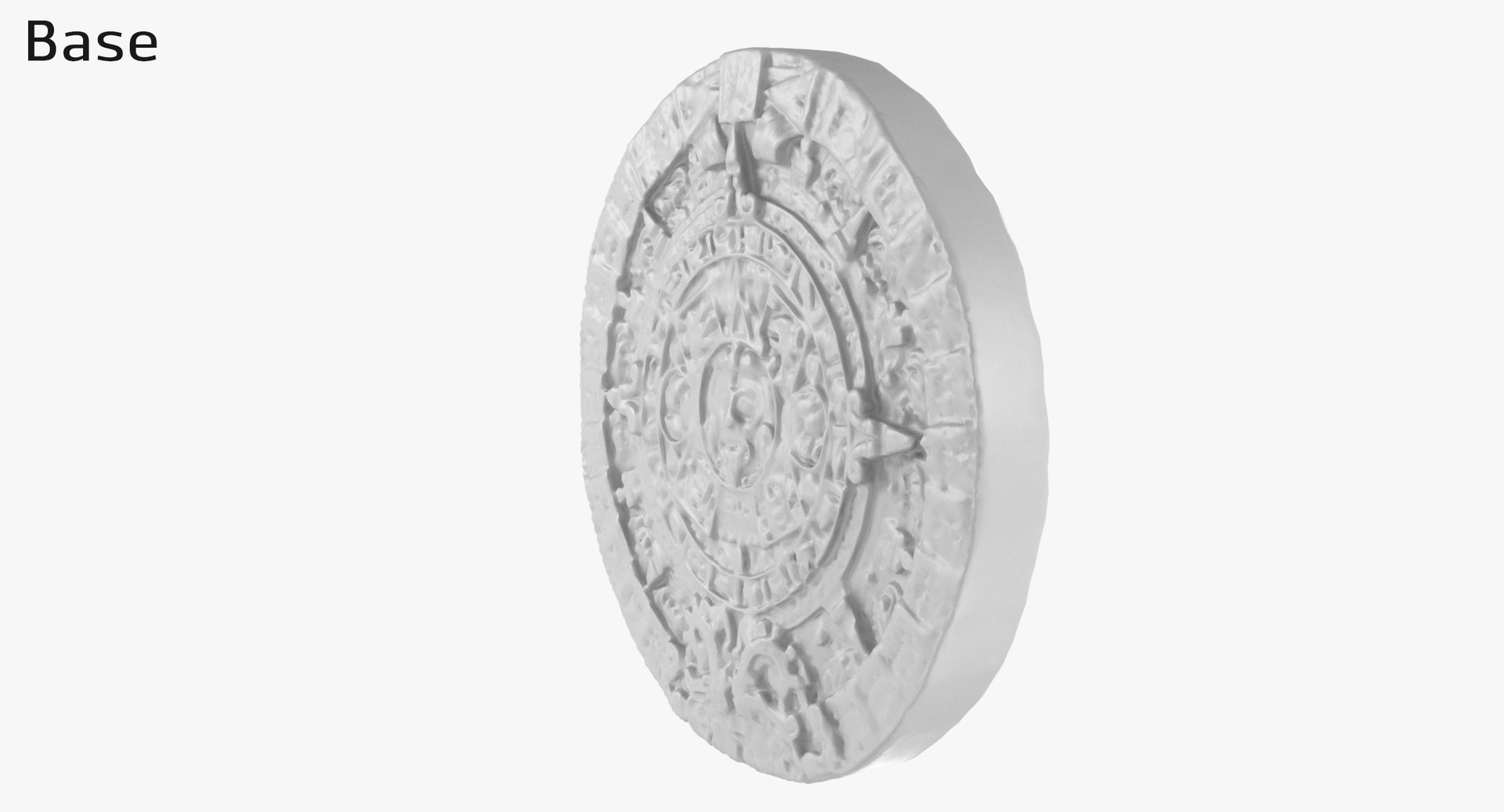 3D Aztec Sun Stone Marble Model - TurboSquid 1856657