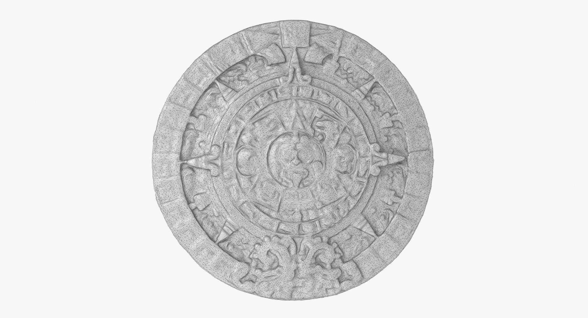 3D Aztec Sun Stone Marble model - TurboSquid 1856657