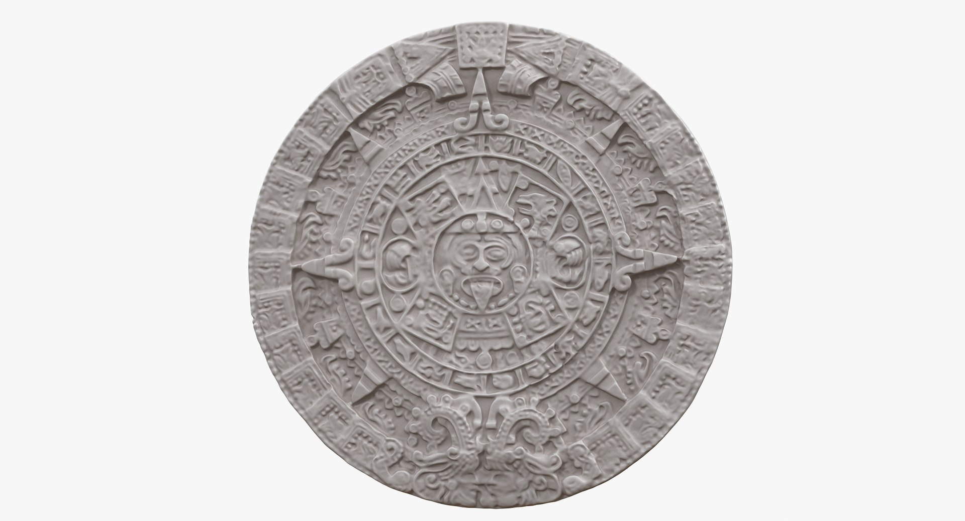 3D Aztec Sun Stone Marble Model - TurboSquid 1856657