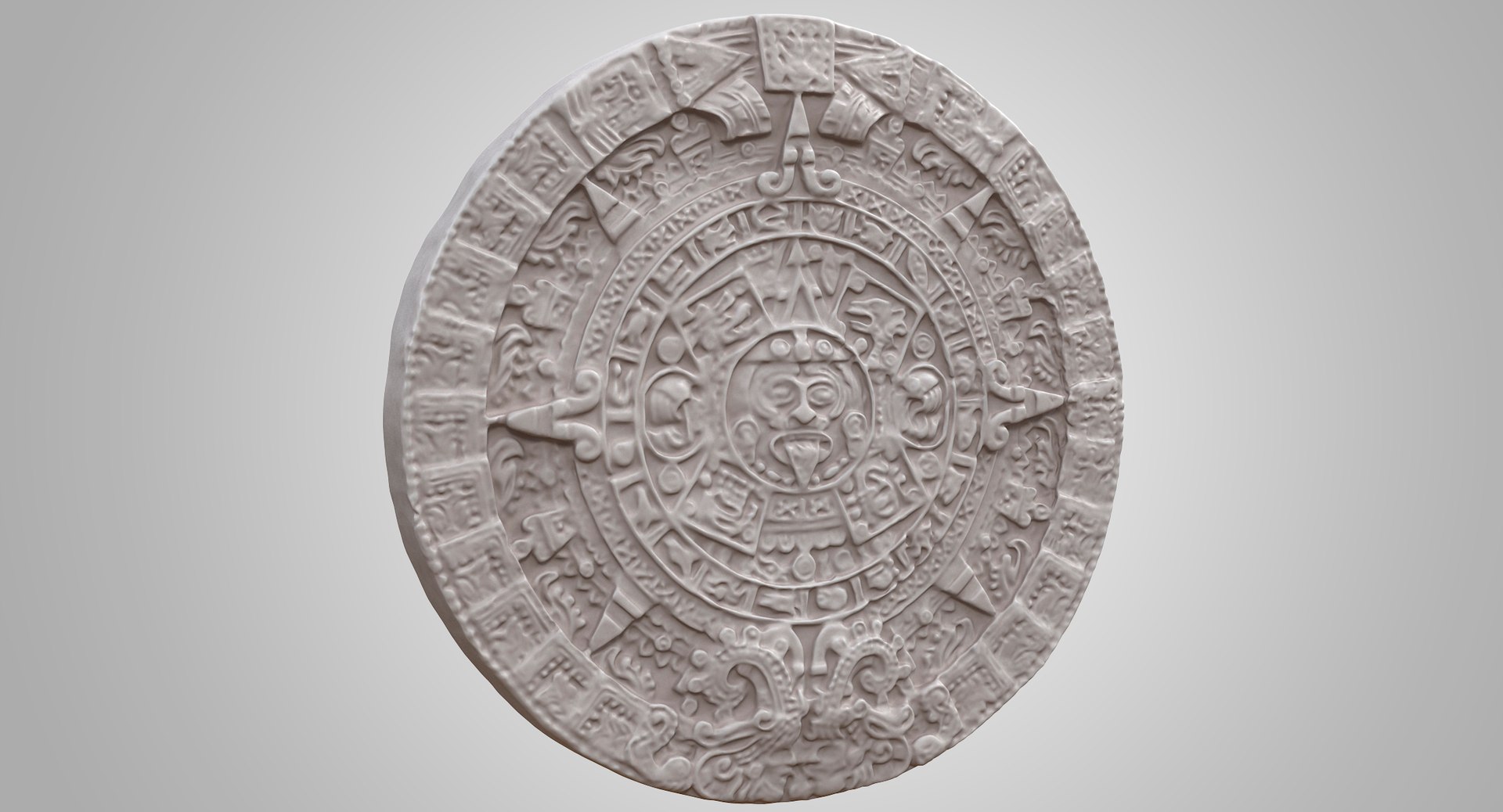 3D Aztec Sun Stone Marble model - TurboSquid 1856657