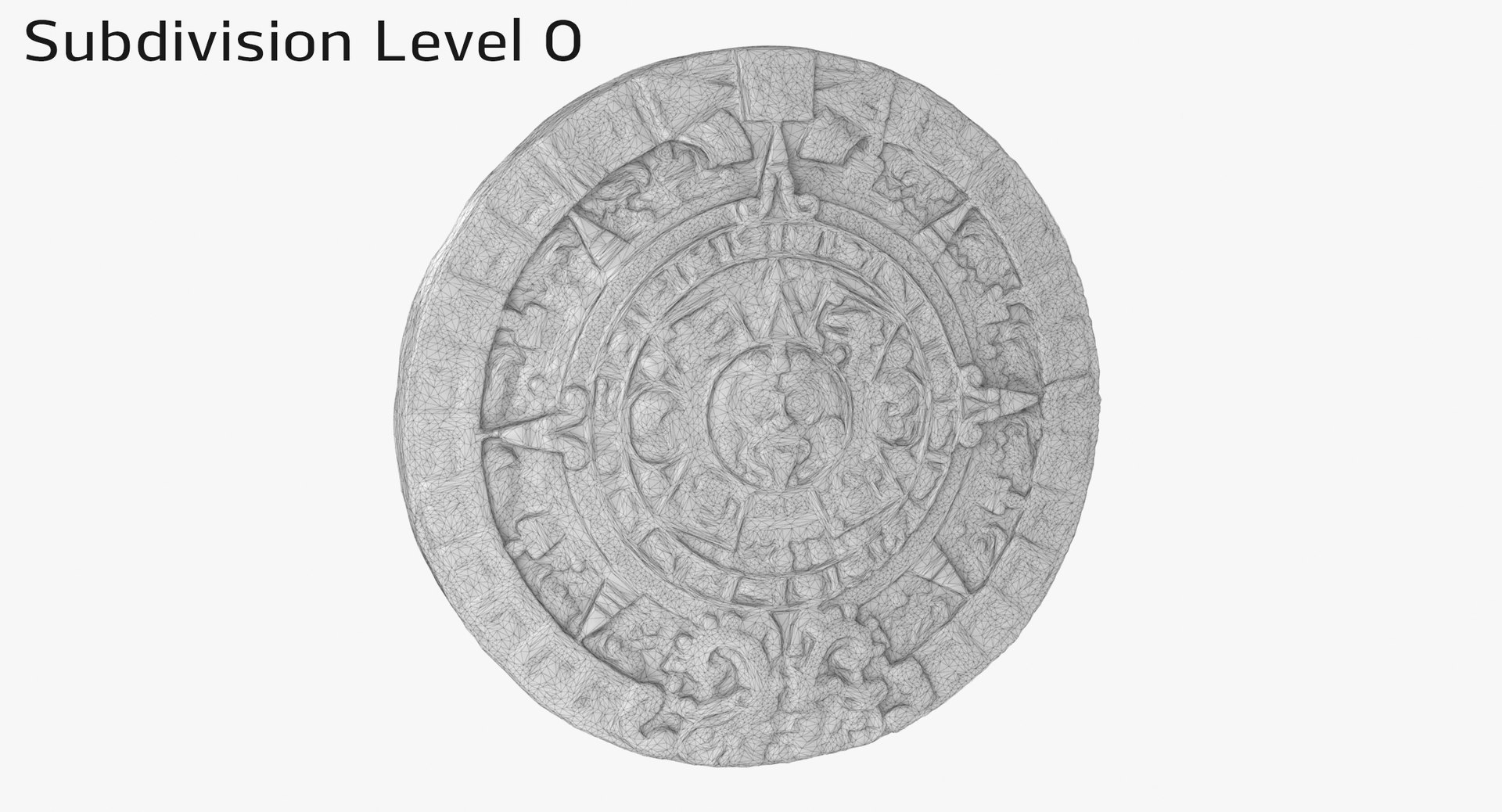 3D Aztec Sun Stone Marble Model - TurboSquid 1856657