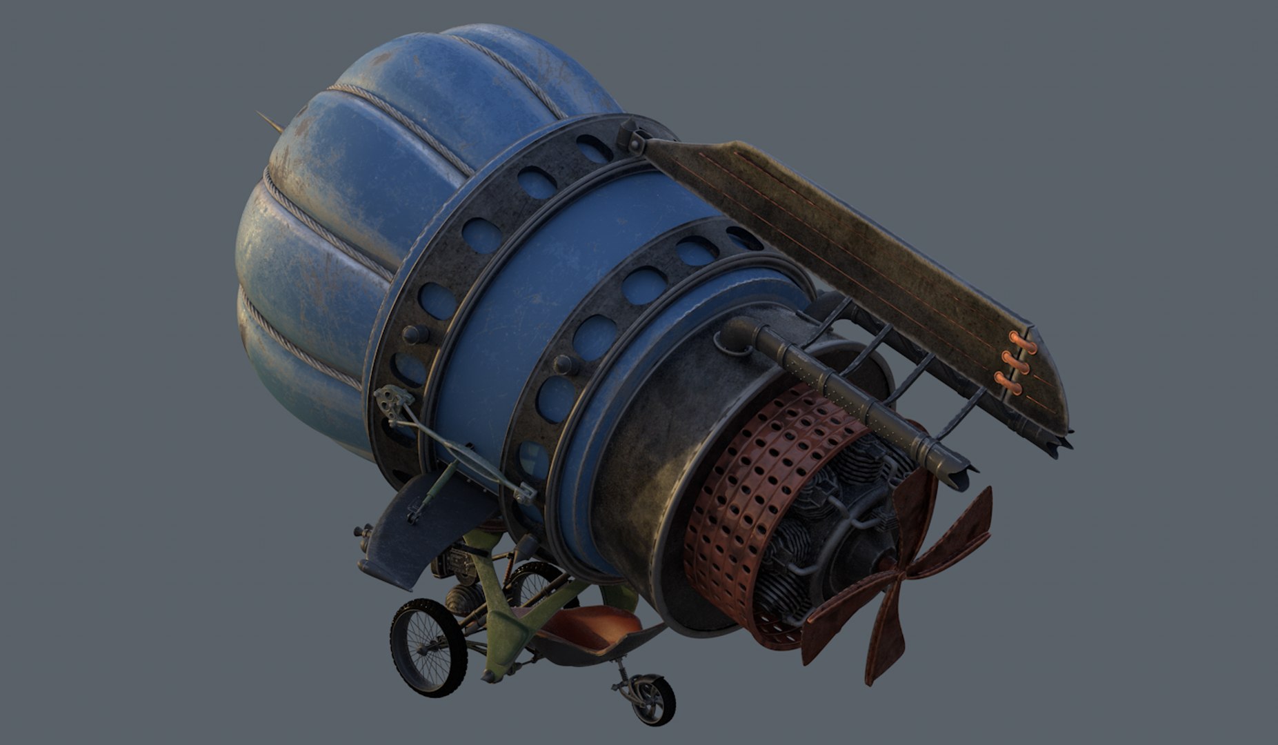 Battle Airship 3d Model