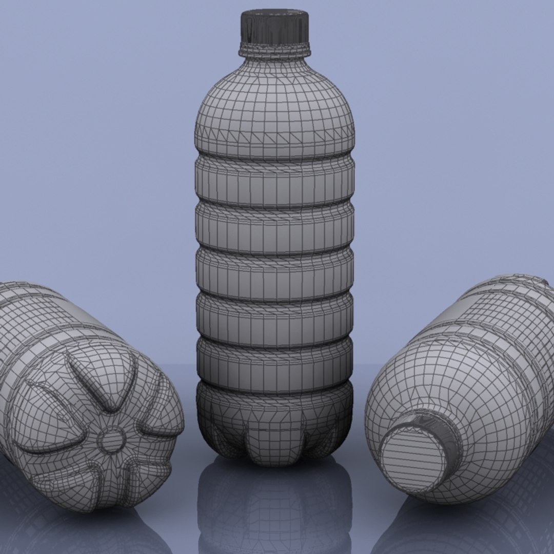 3d Plastic Pet Bottles Model