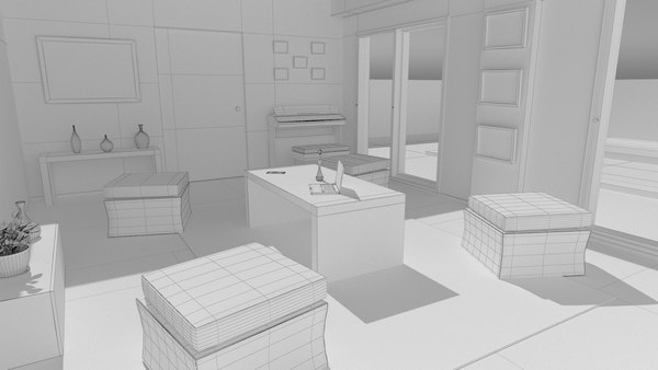 Living room interior design 3D model - TurboSquid 1693523