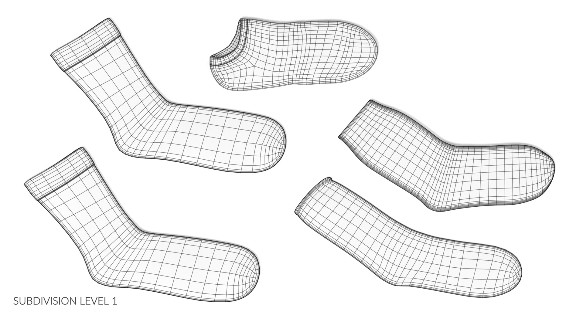 3D Socks Set - TurboSquid 1416172