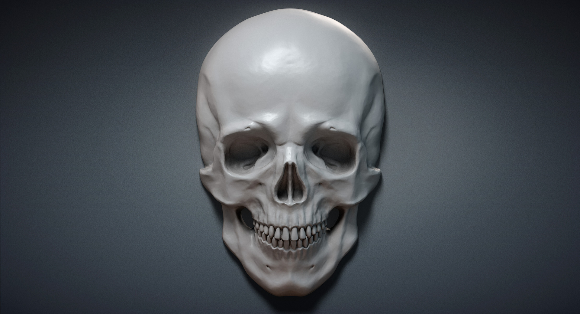 human skull relief 3d model