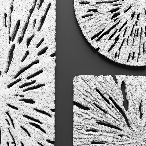 rotten wood wall art 3d max