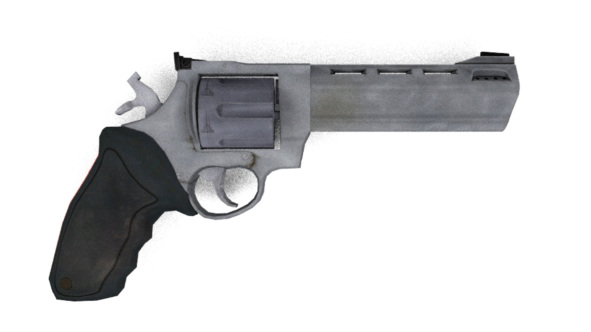 3d Model 44 Magnum Revolver Pistol