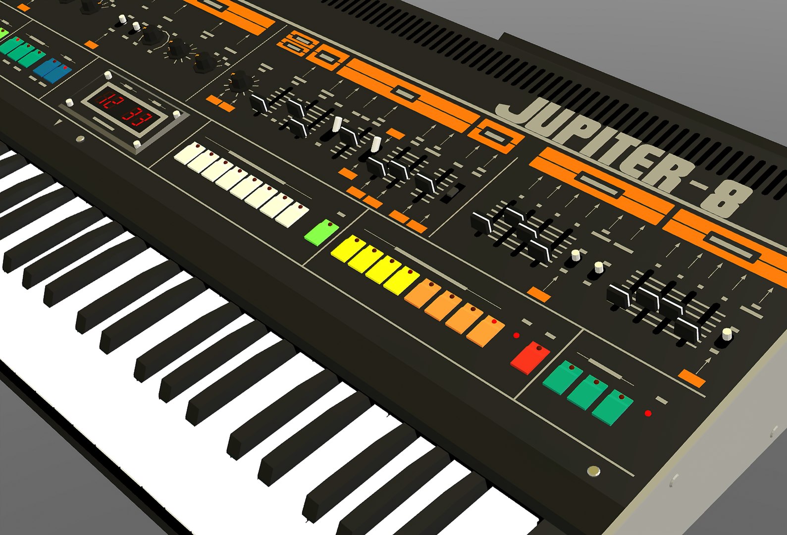 Roland Jupiter-8 Synthesizer 3D Model - TurboSquid 1773990